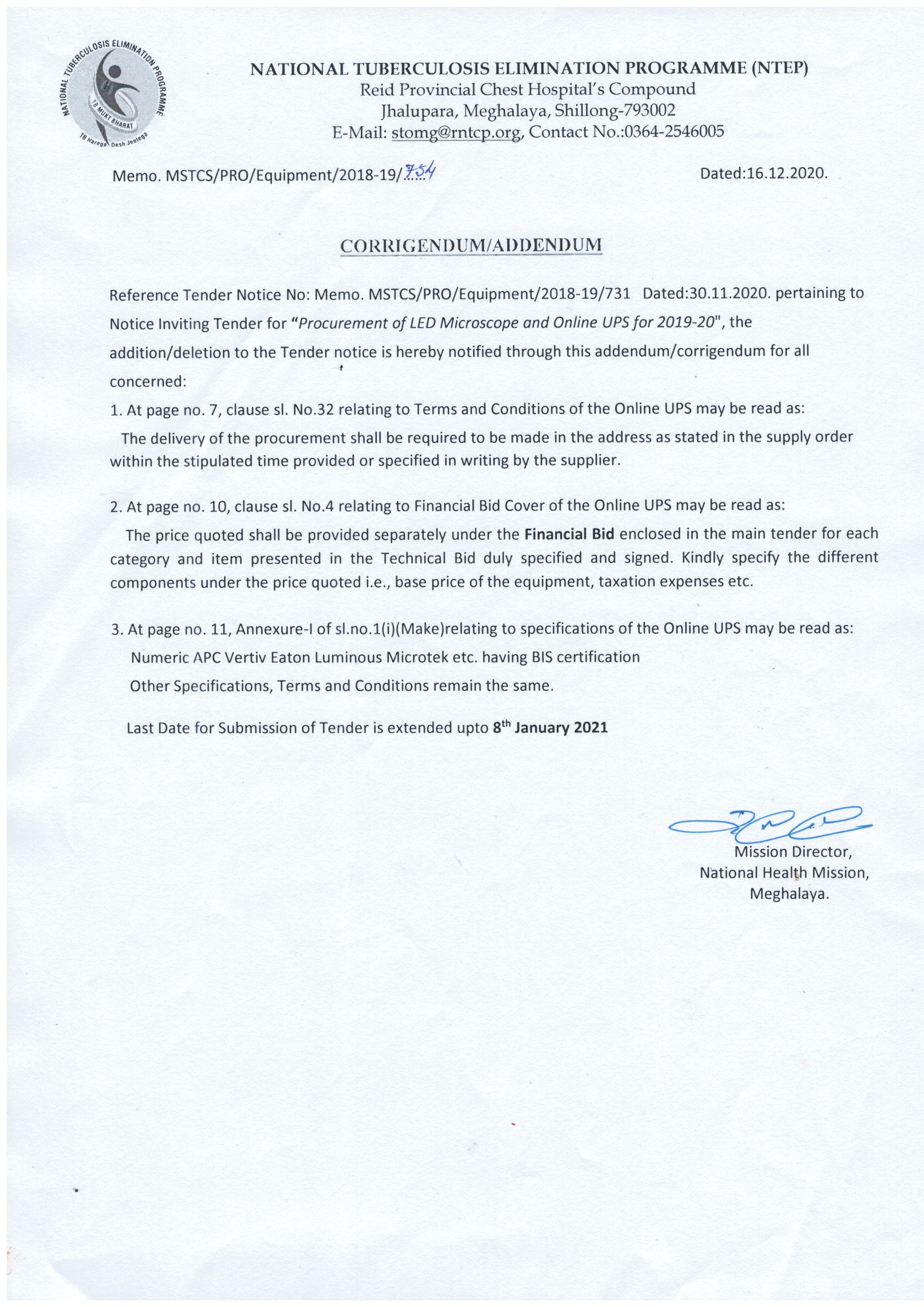 Tenders | National Health Mission, Government of Meghalaya